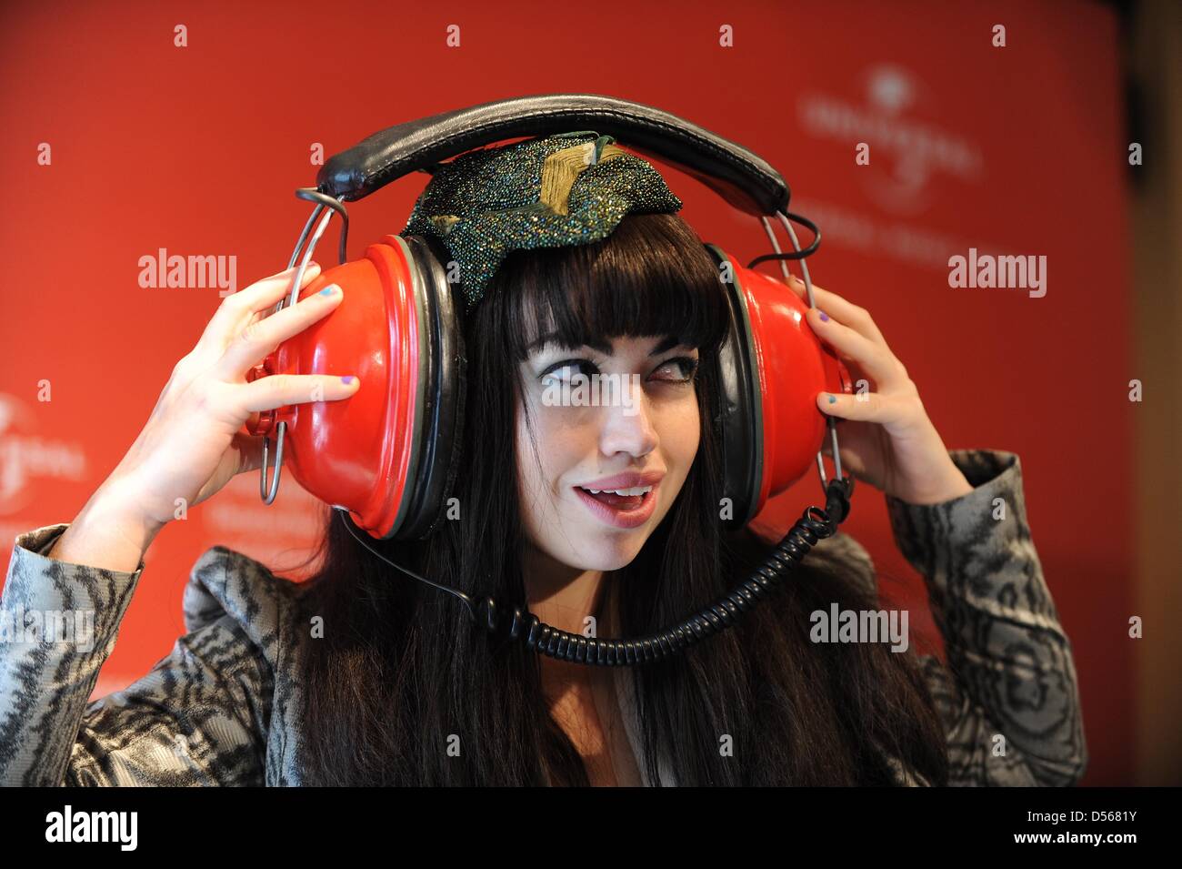 Danish singer Aura Dione attends a promotional photo call in Cologne ...