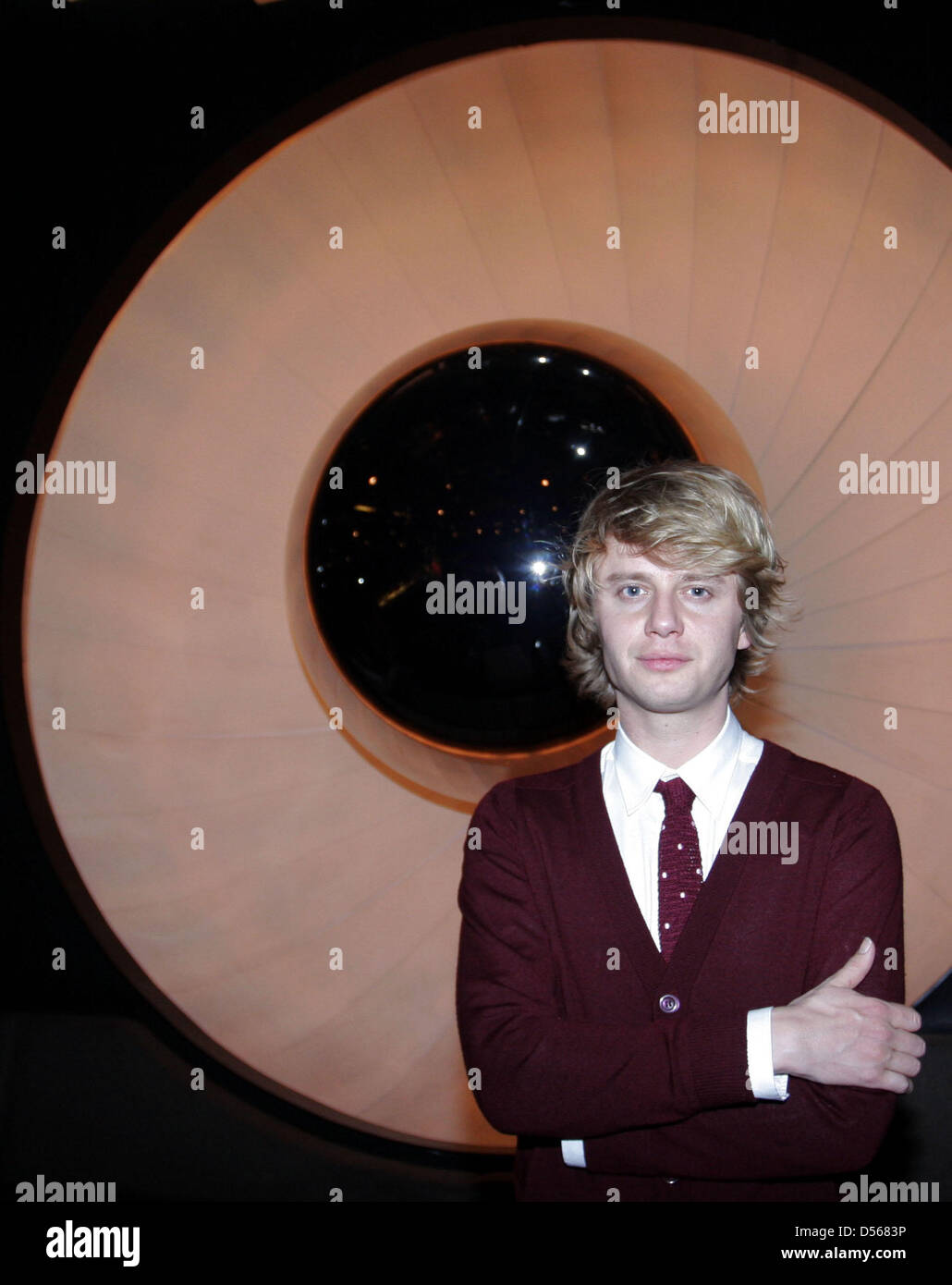 Dutch jazz singer Wouter Hamel seen on the sidelines of his performance ...