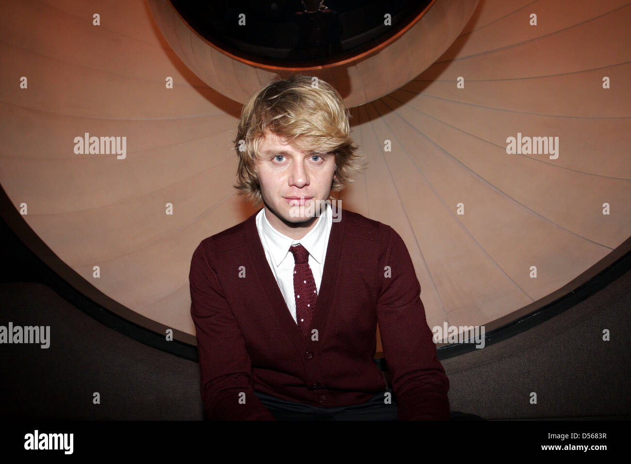 Dutch jazz singer Wouter Hamel seen on the sidelines of his performance ...