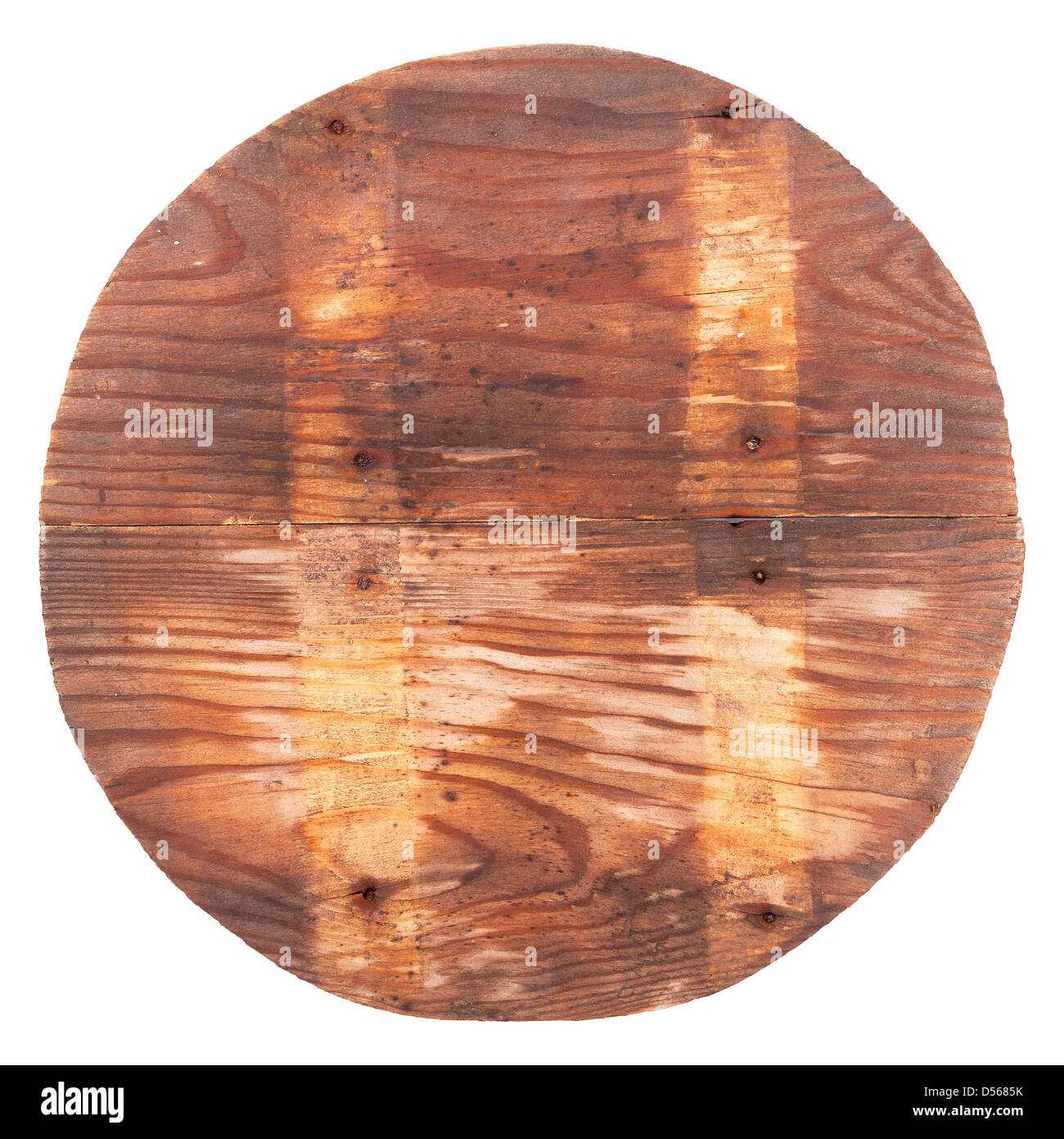 Wooden circle with light stripes, isolated on white Stock Photo - Alamy