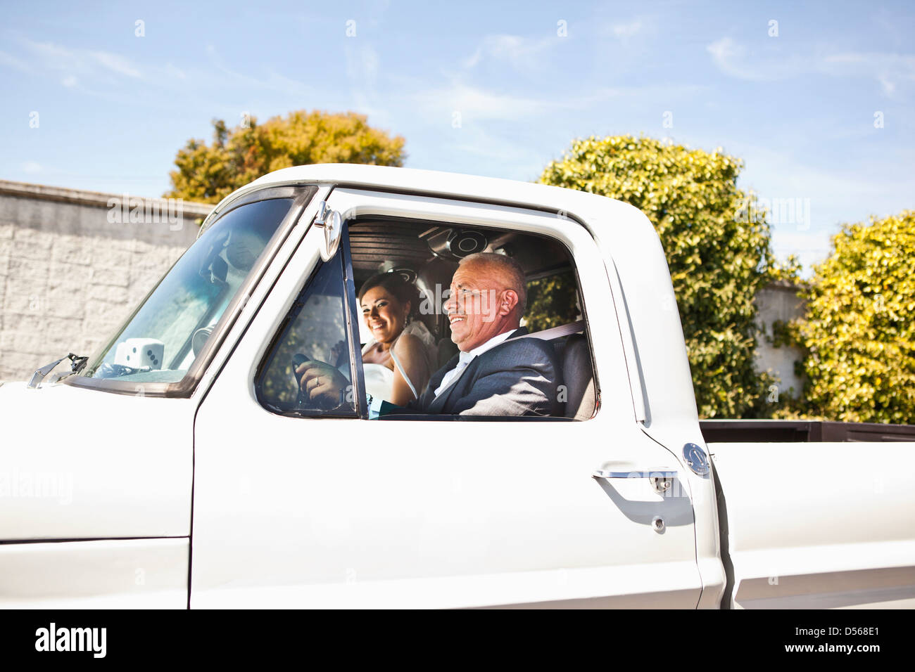 Hispanic man driving truck hi-res stock photography and images - Alamy