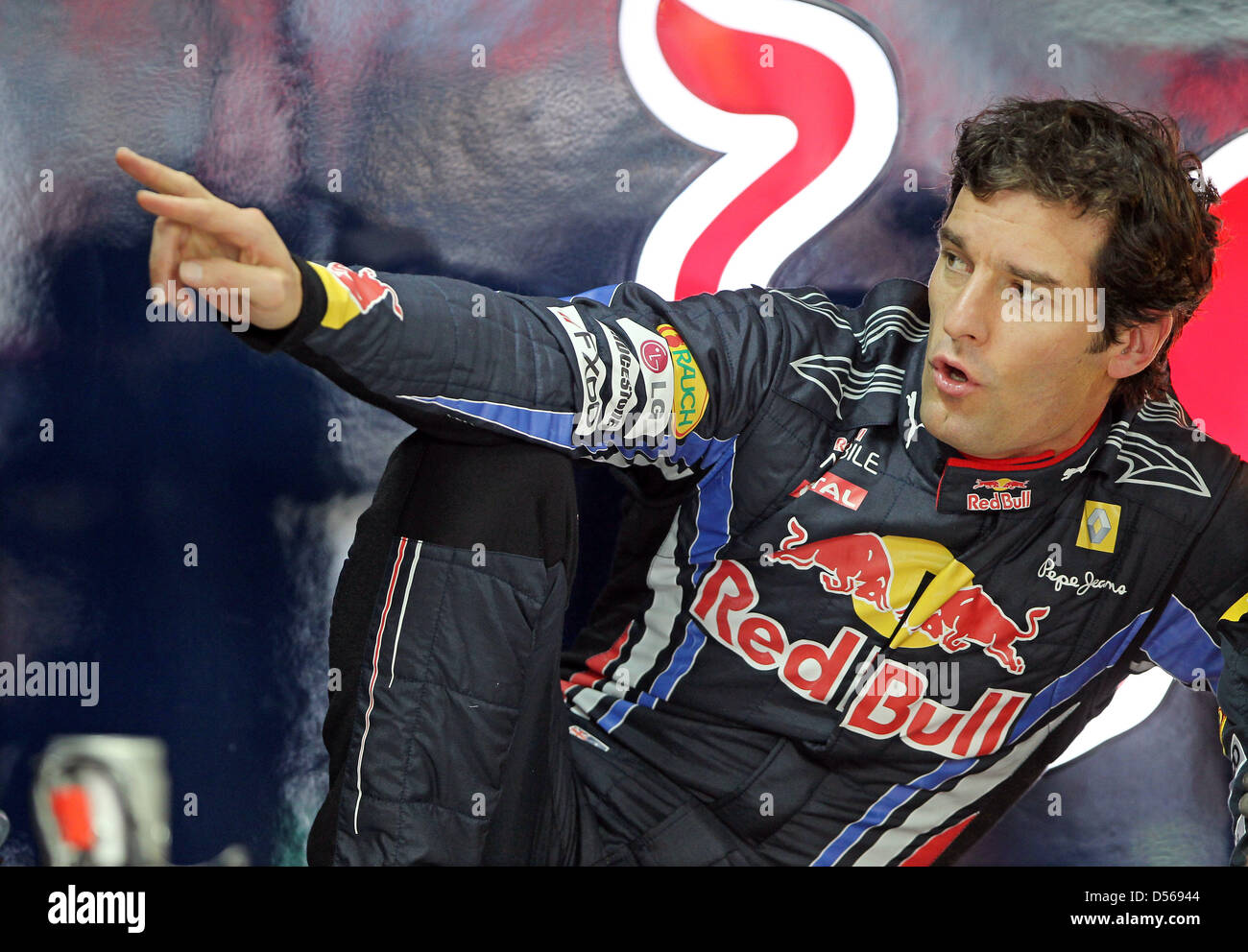 Australia's Mark Webber of Red Bull Racing during third practice ...
