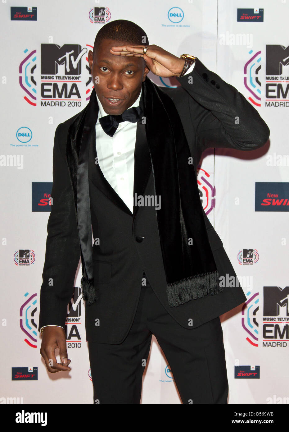 British singer Dizzee Rascal arrives for the 2010 MTV Europe Music ...