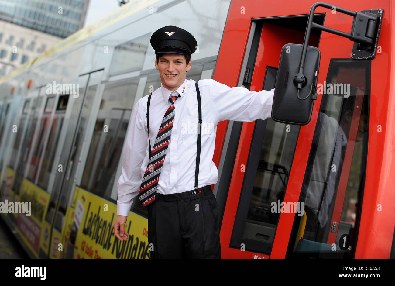 Student Jan Ehrmann works part-time as a tramway conductor in Cologne ...