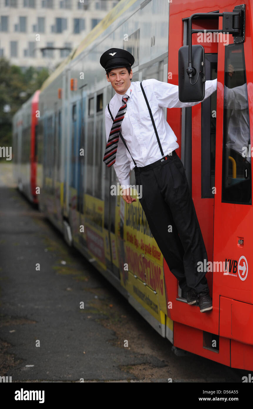 Student Jan Ehrmann works part-time as a tramway conductor in Cologne ...