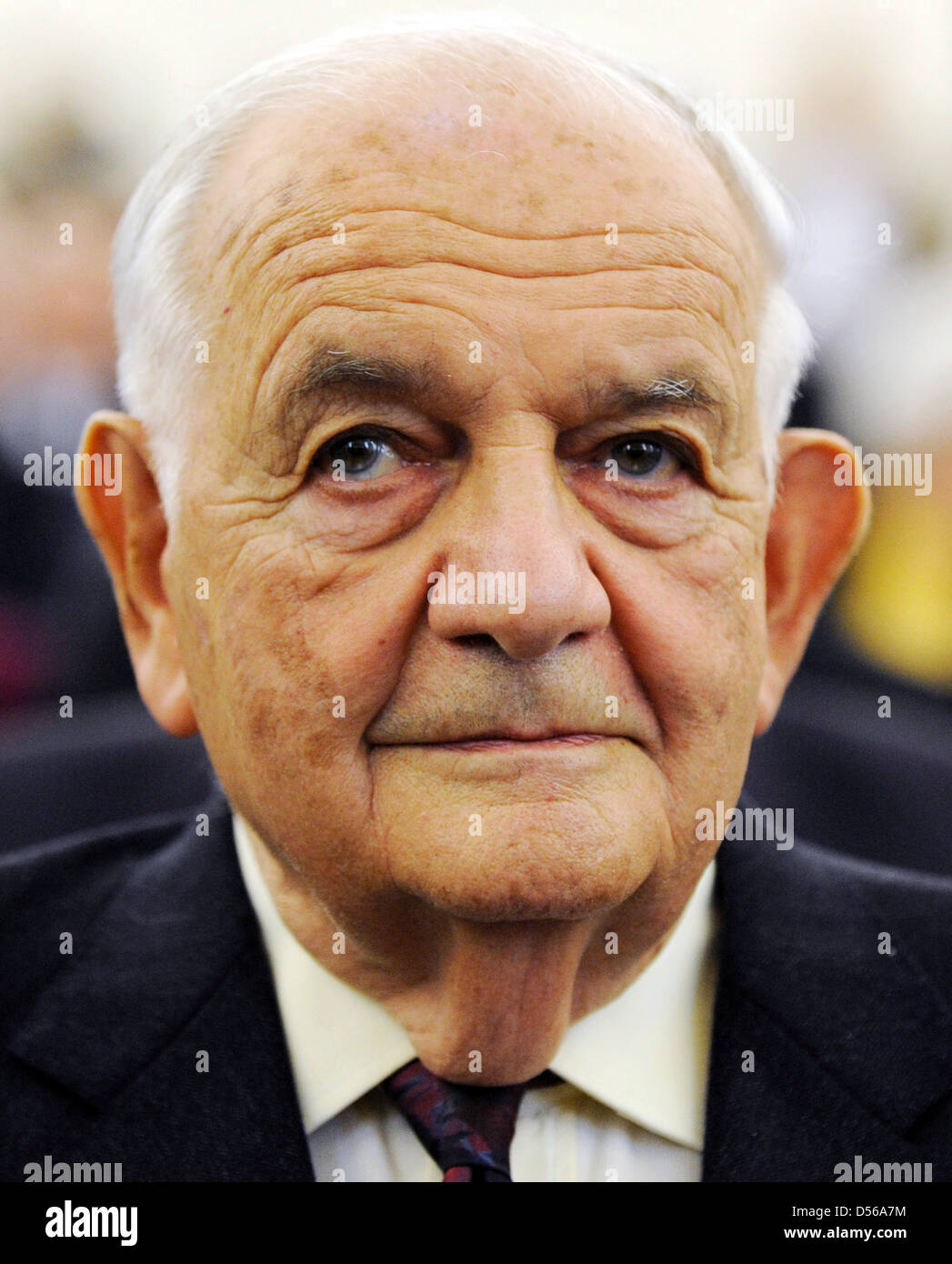 Publicist Alfred Grosser attends the hour of commemoration for the ...