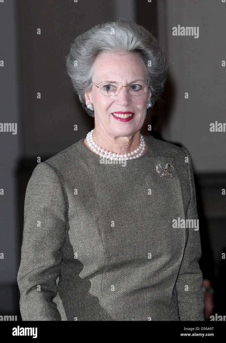 Princess Benedikte arrives at Christiansborg Castle for a reception and ...