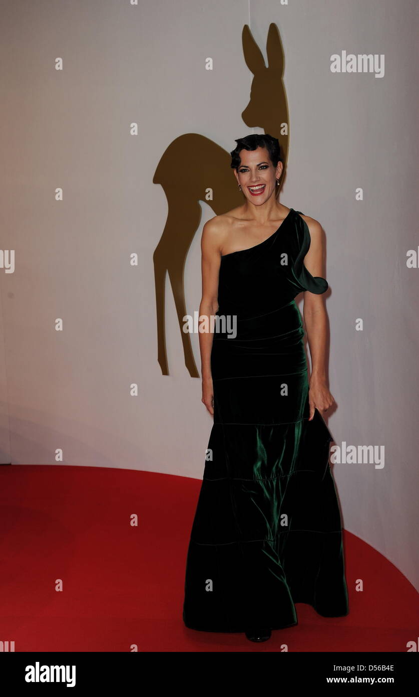 German actress Bettina Zimmermann arrives for the 62nd Bambi award in ...