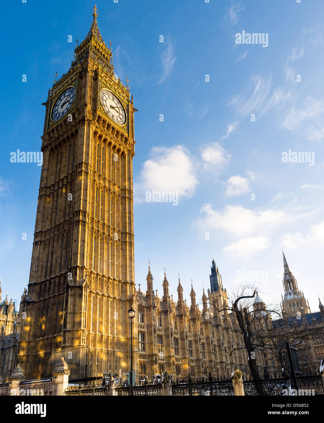 Elizabeth Tower Big Ben Houses of Parliament London England Stock Photo ...