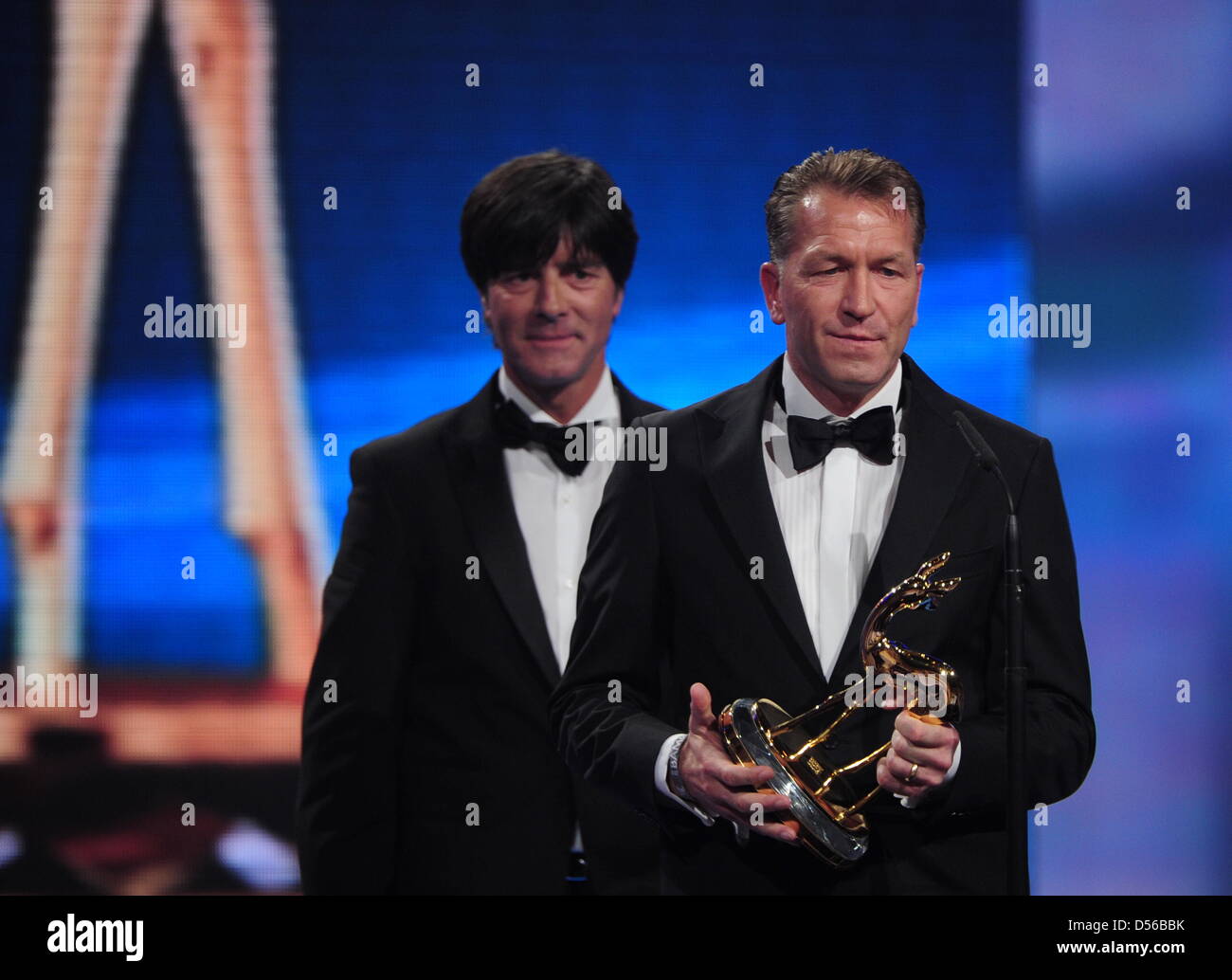 German coaches of national soccer team Joachim Loew (L) and Andreas ...