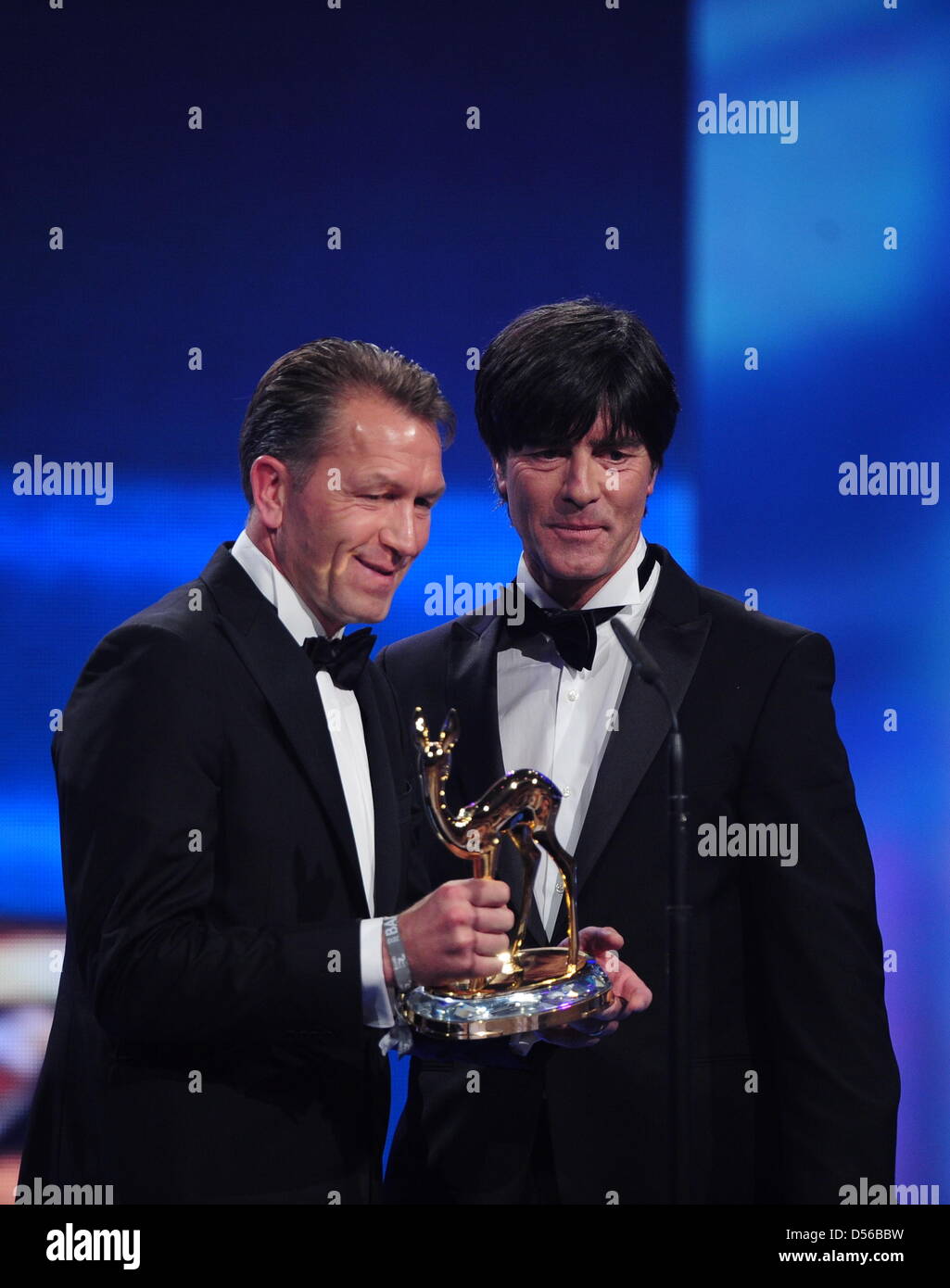German coaches of national soccer team Joachim Loew (L) and Andreas ...