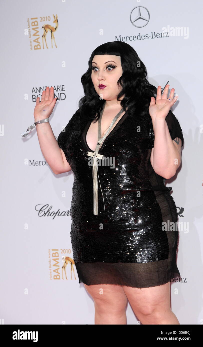 Musician Beth Ditto of US indie rock band Gossip arrives for the Bambi ...