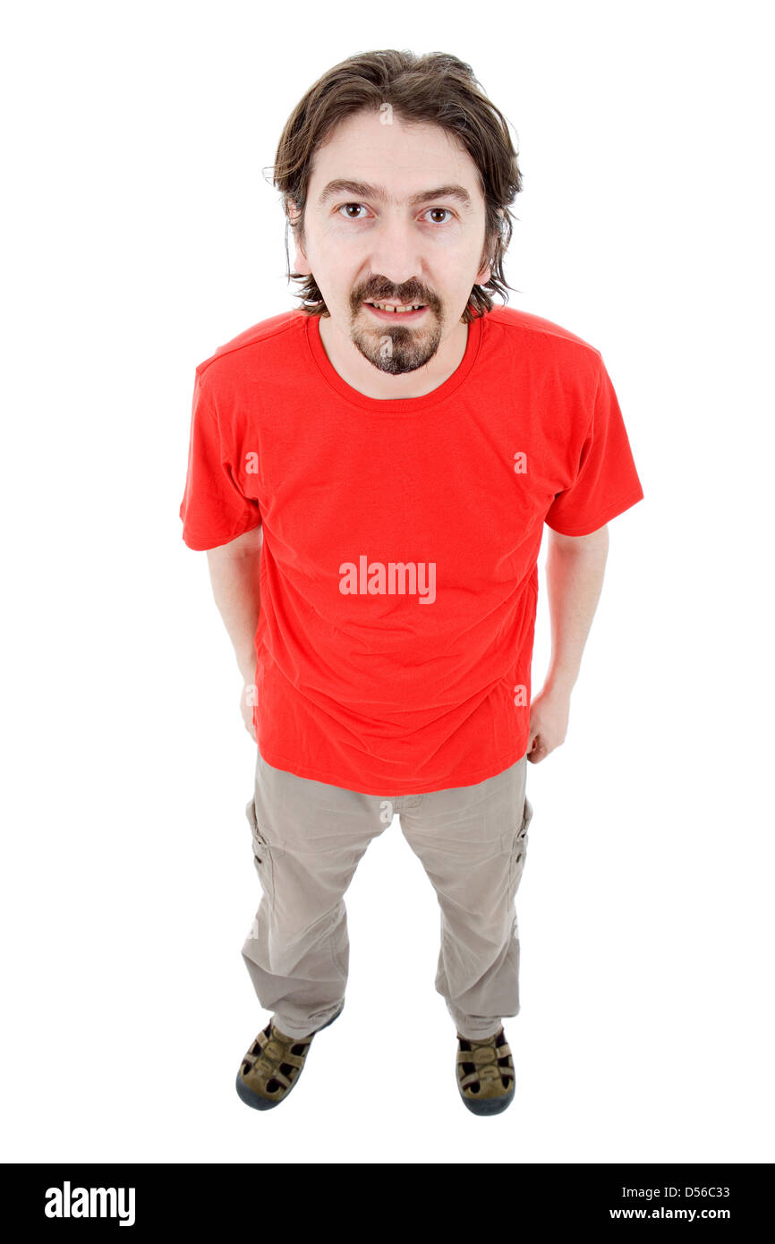 young casual man full body in a white background Stock Photo - Alamy