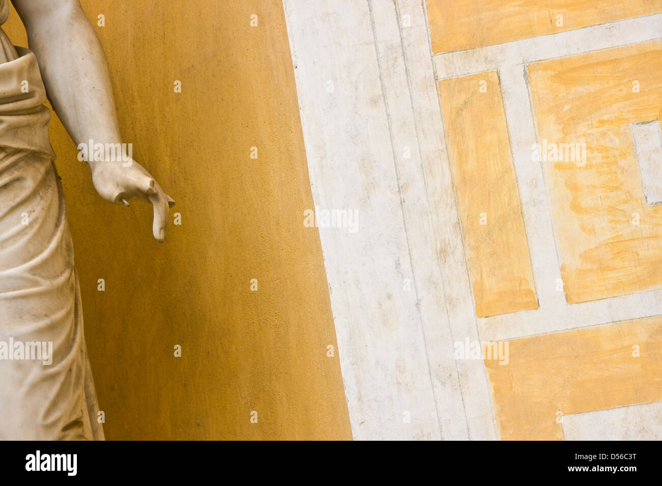 Broken hand on statue in the gardens of Casa de Pilatos Seville ...