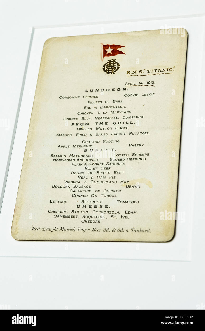 Titanic dining food hi-res stock photography and images - Alamy