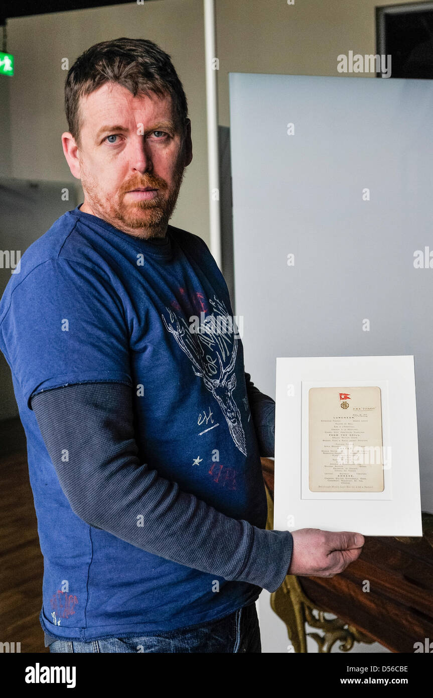 Belfast, Northern Ireland, UK. 26th March 2013. Sean Madden from Fine ...