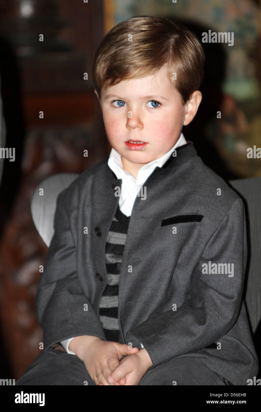 Danish Crown Princess Mary (out of frame) and her little son Prince ...