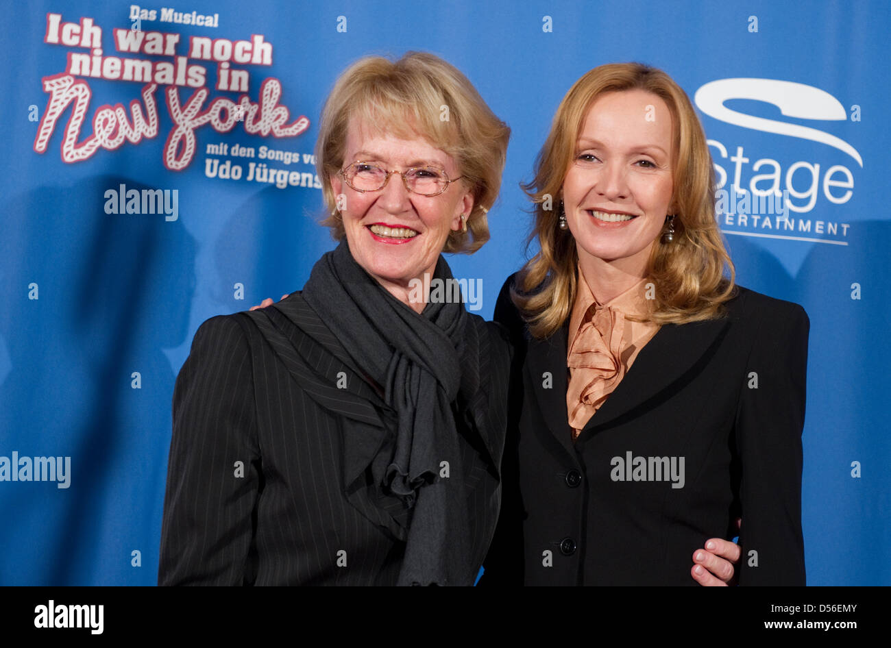 German actress Katja Flint (R and her mother Irmgard (L) arrive for the ...