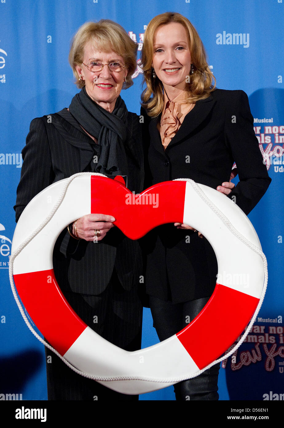 German actress Katja Flint (R and her mother Irmgard (L) arrive for the ...