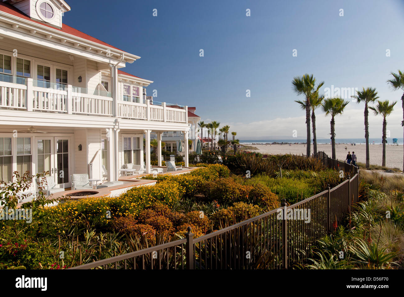 Hotel del Coronado at the beach on Coronado Island, San Diego ...