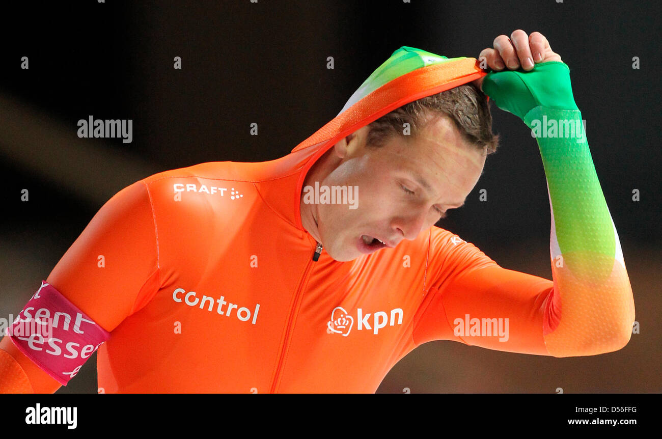 Dutch speed skater Stefan Groothuis wins third place in the 1500 m ...