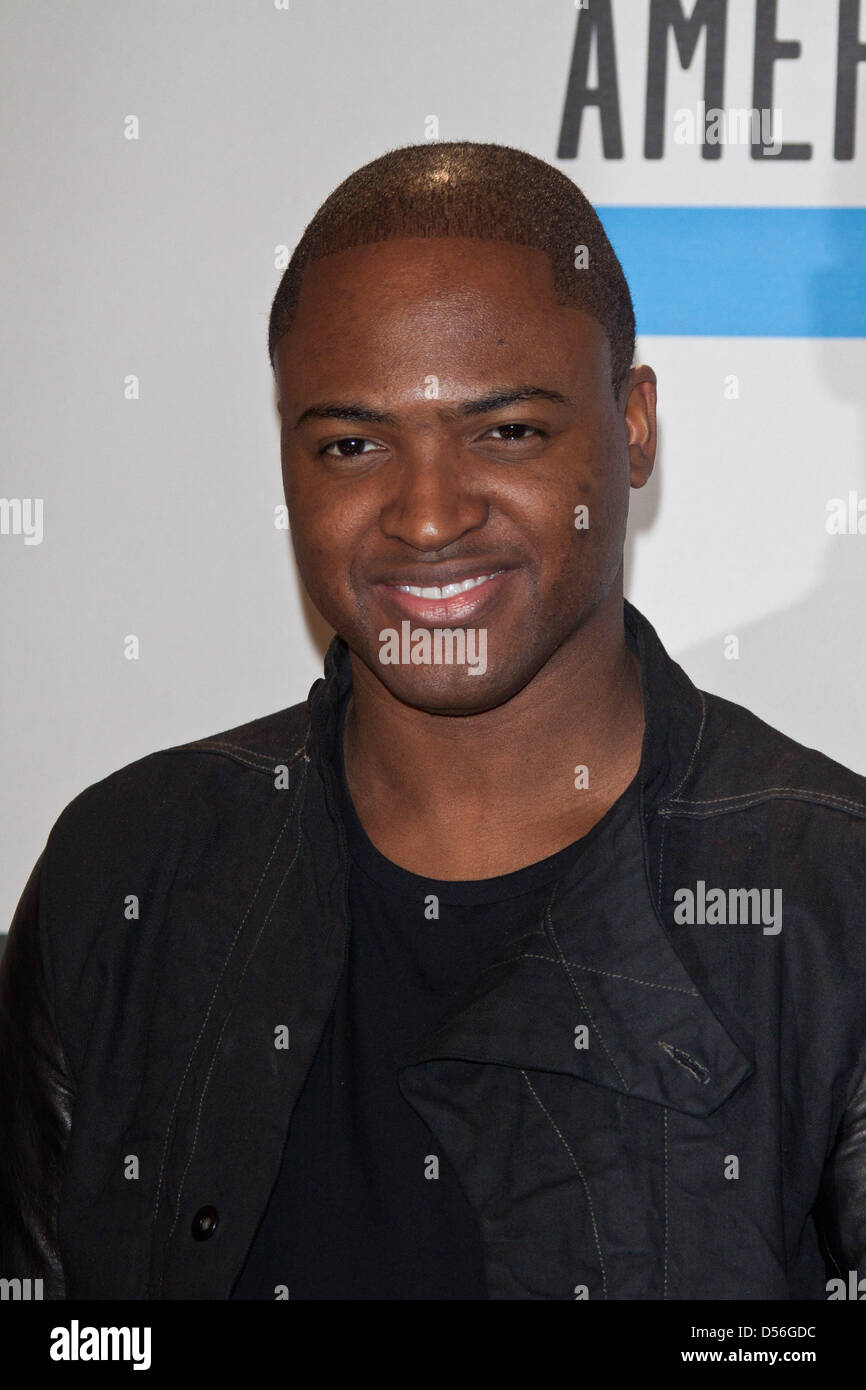 British singer/songwriter Taio Cruz poses in the press room of the 2010 ...