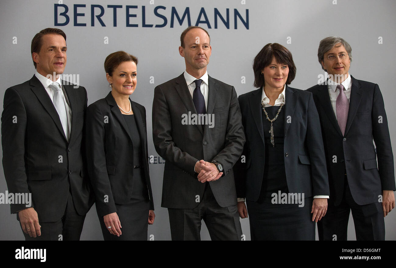 CEo of Random House, Markus Dohle (L-R), CFO of Bertelsmann, Judith ...