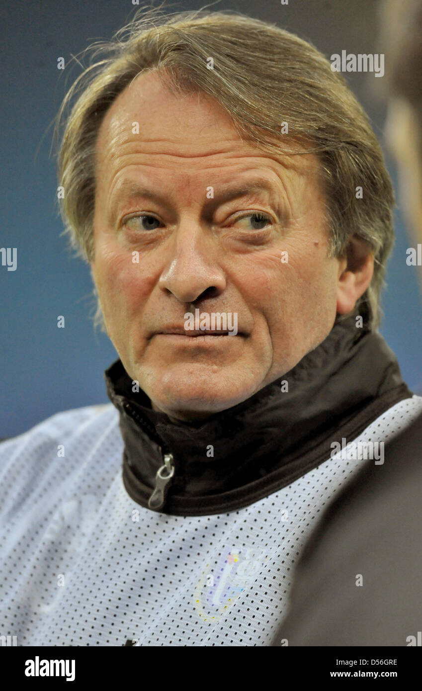Ariel Jacobs, head coach of Belgian soccer club RSC Anderlecht, seen ...