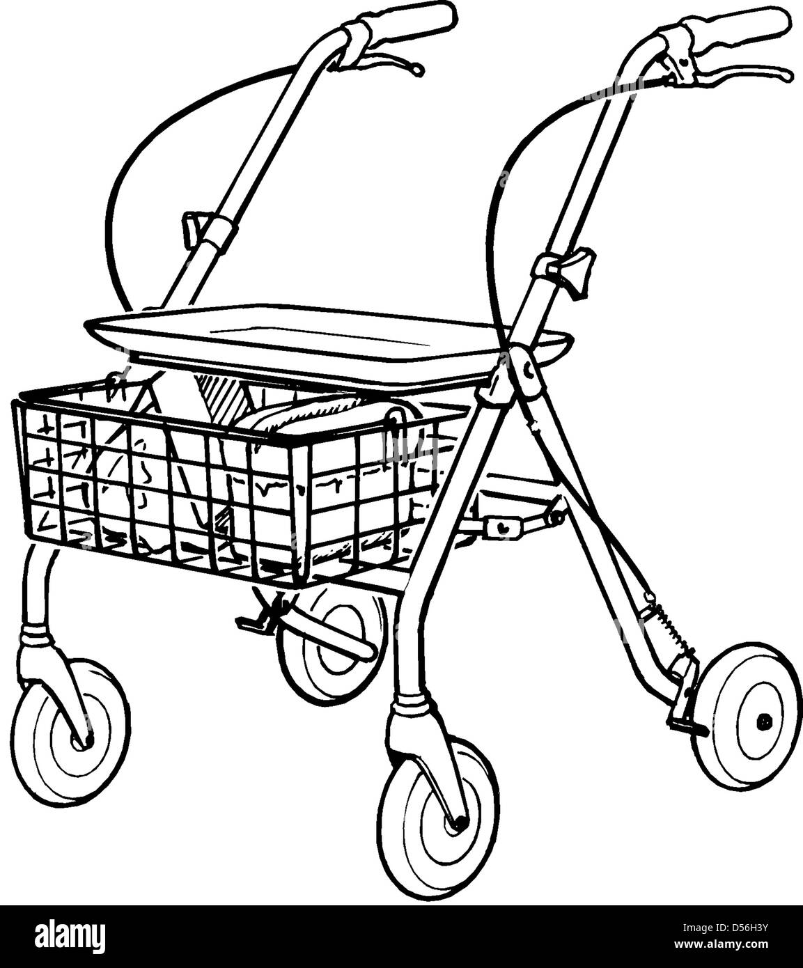 Rollator Black and White Stock Photos & Images - Alamy