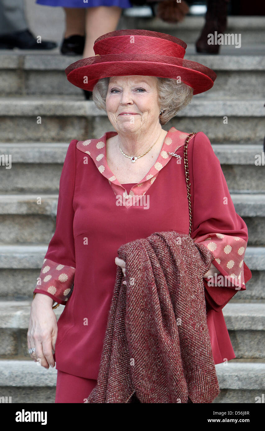 Queen Beatrix of the Netherlands attends the start of the celebration ...