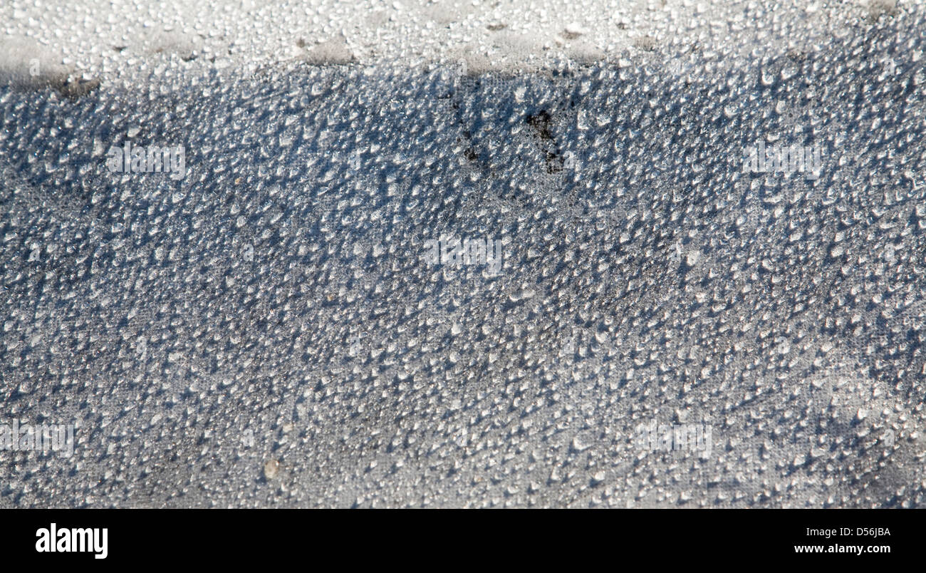 Water droplets dew condensation on fleece fabric in field Stock Photo ...