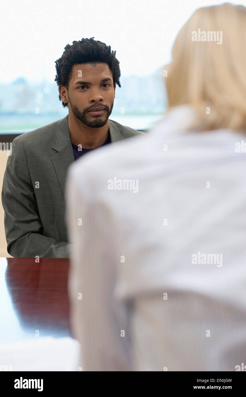 Professional man in job interview Stock Photo - Alamy