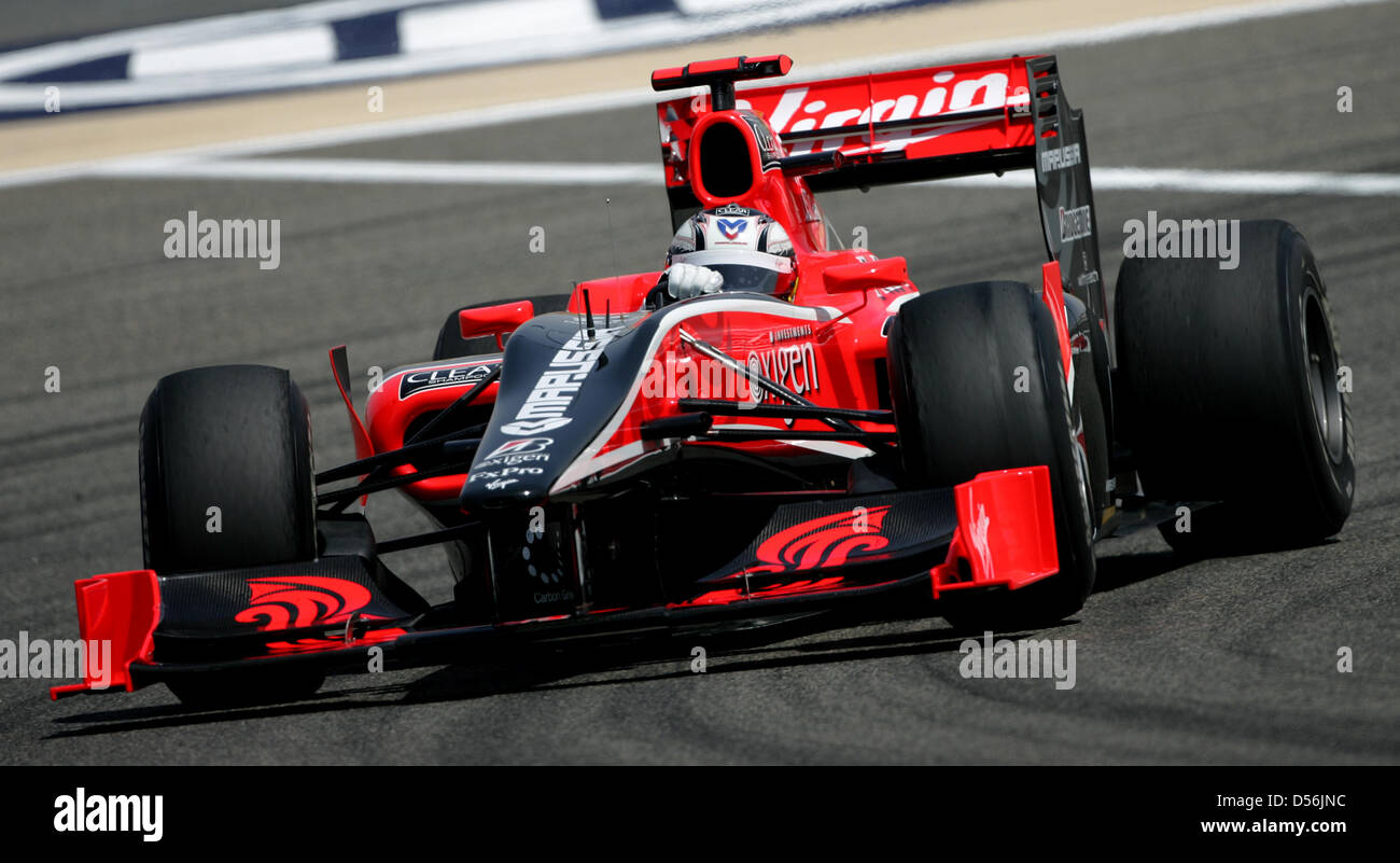 German Formula One driver Timo Glock of Virgin Racing during Practice 1 ...