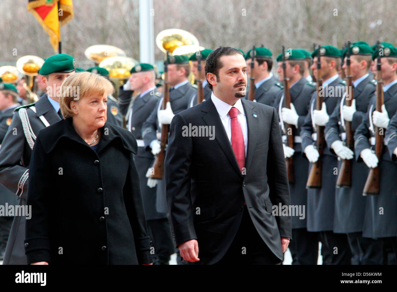 German Chancellor Angela Merkel (L) receives Saad Rafik Hariri, Prime ...