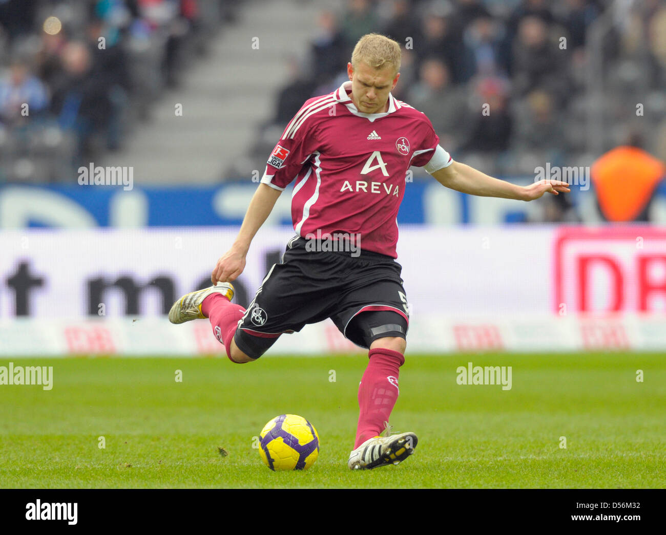 Nuremberg's Andreas Wolf in action during the German Bundesliga match ...