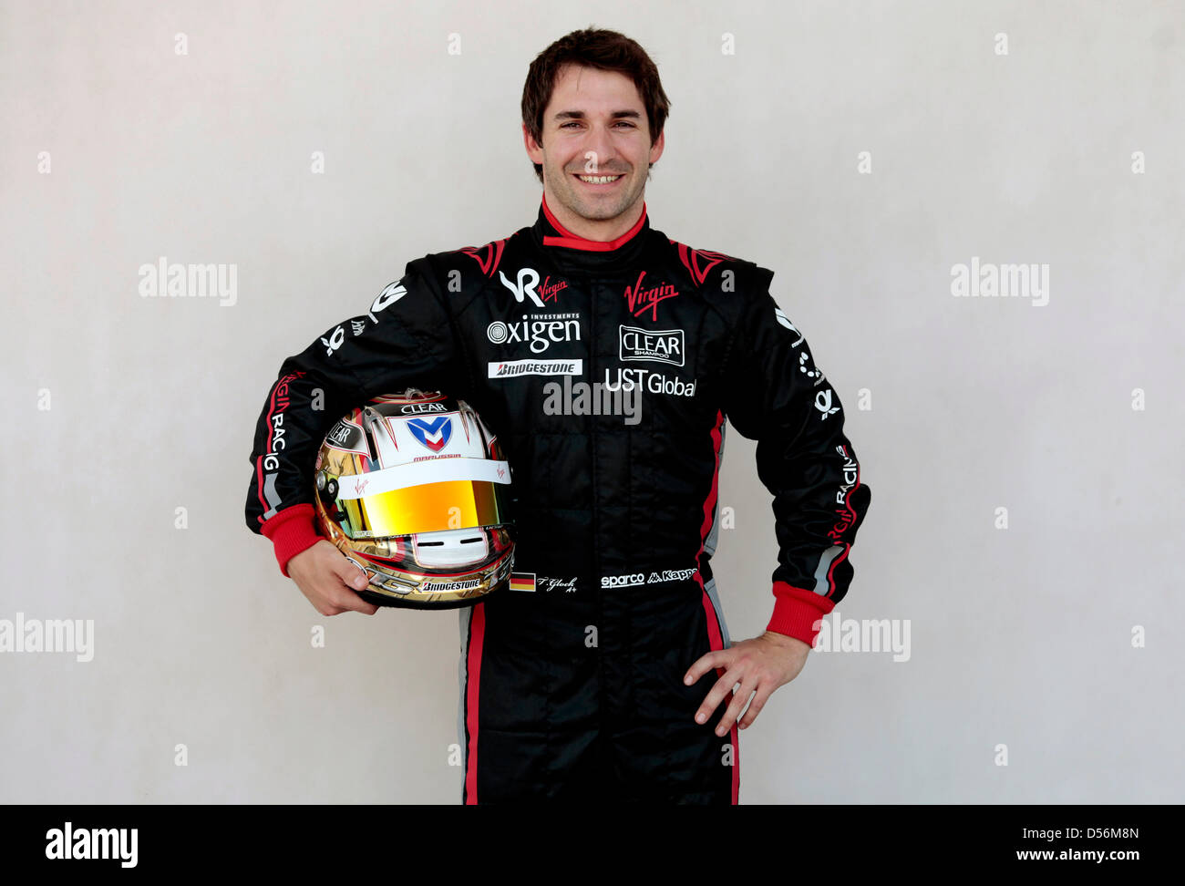 German Timo Glock of Virgin Racing poses for photographers at the ...