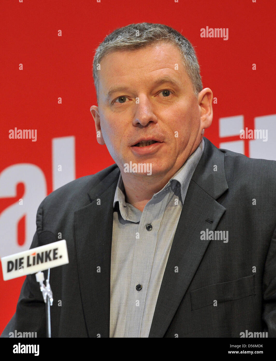 The chairman of the Brandenburg section of left wing party Die Linke ...