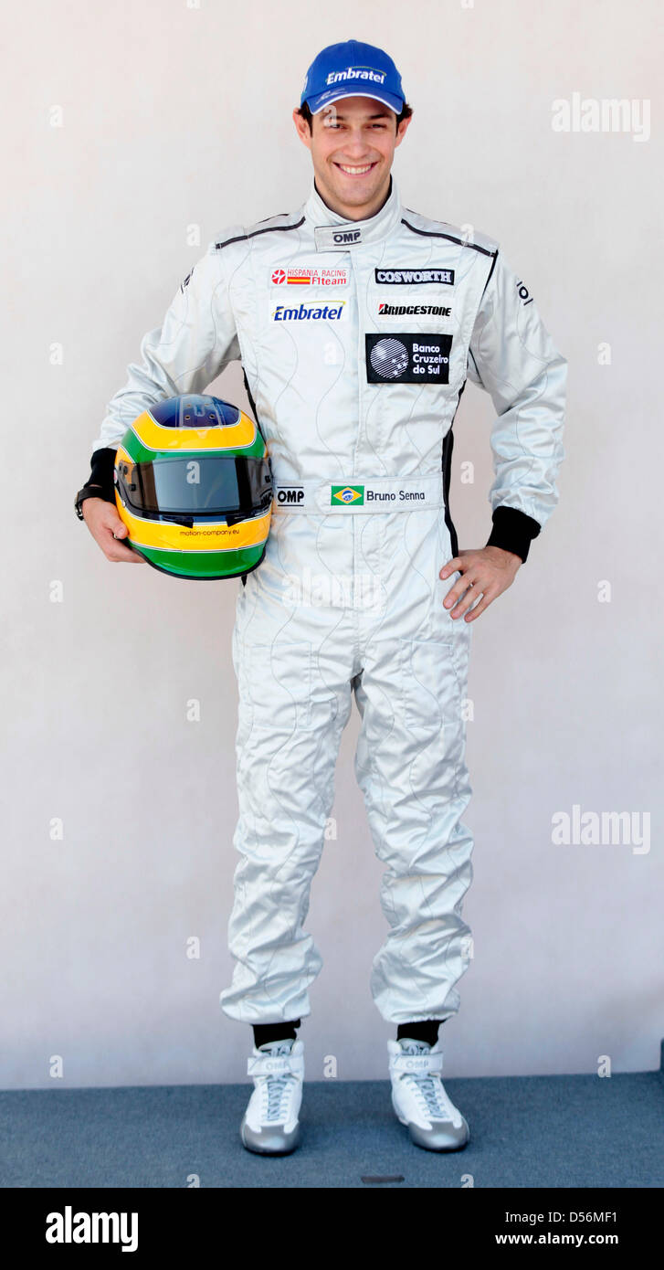 Brazilian Bruno Senna of Hispania Racing Team poses during a photo call ...