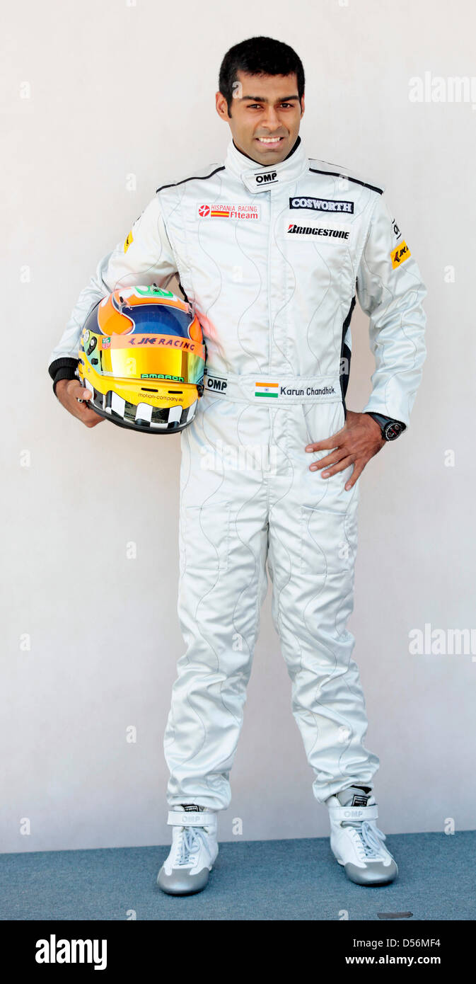 Indian Karun Chandhok of Hispania Racing Team poses during a photo call ...