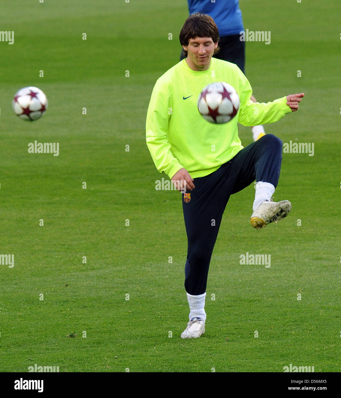 Lionel Messi of FC Barcelona pictured during a training session at Nou ...