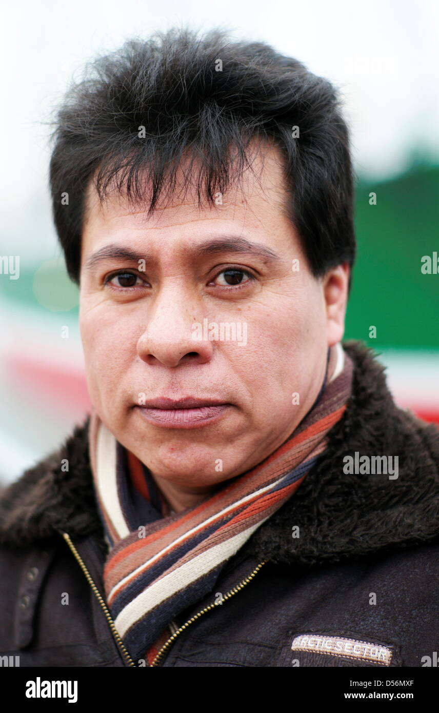 Mexican journalist Pedro Matias during a press call at the harbour in ...
