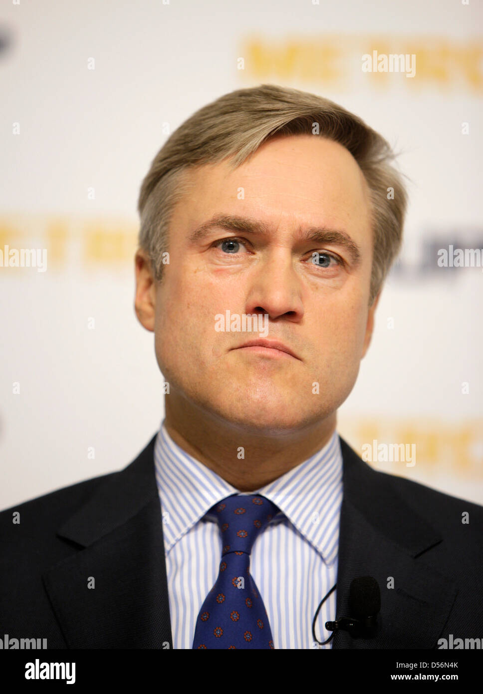 Frans Muller, member of the board of Metro Group, pictured at a balance ...