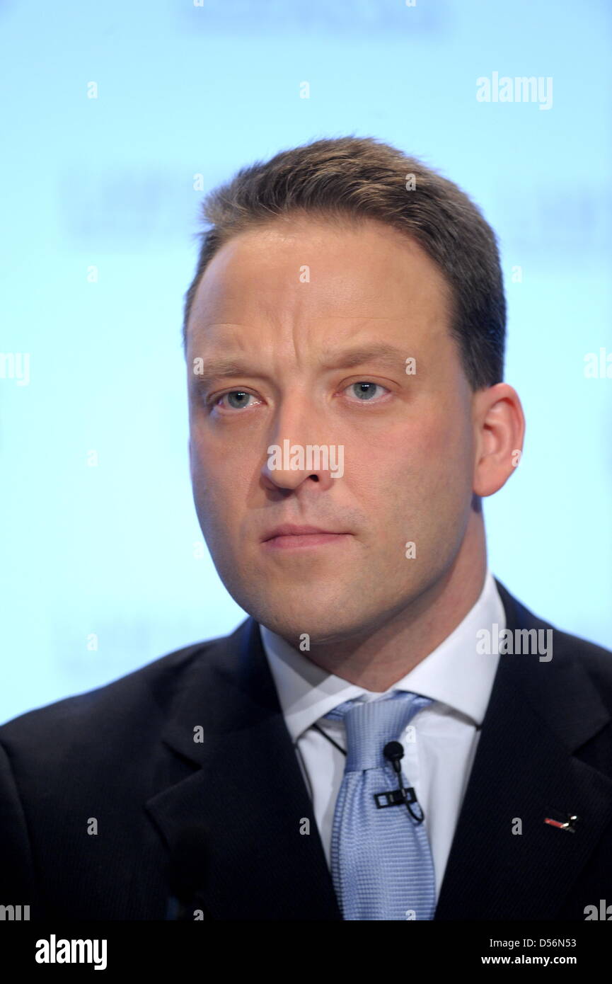 Lanxess CFO Matthias Zachert, during the balance press conference in ...