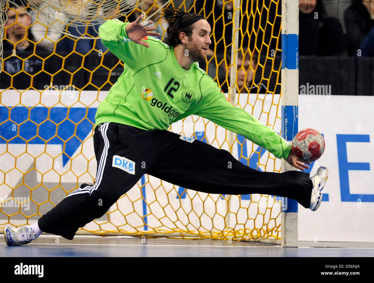 German goelkeeper Silvio Heinevetter saves a ball during the ...