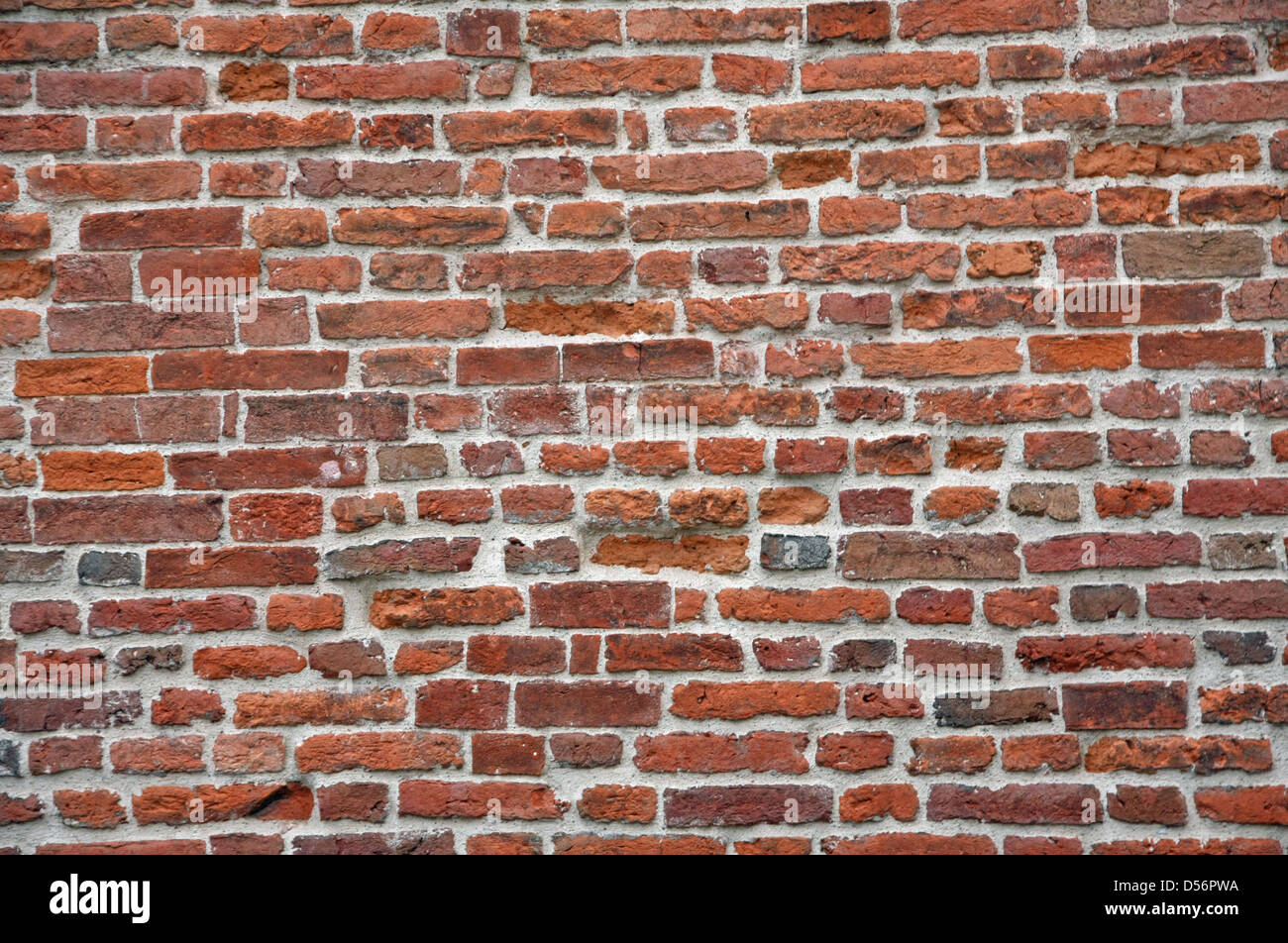 background and texture rectangular red brick on great wall Stock Photo ...