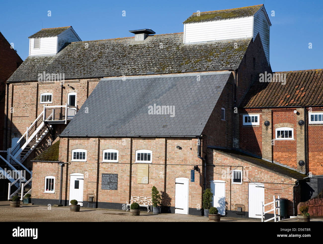 Former industrial buildings at Snape Maltings, Suffolk, England Stock ...