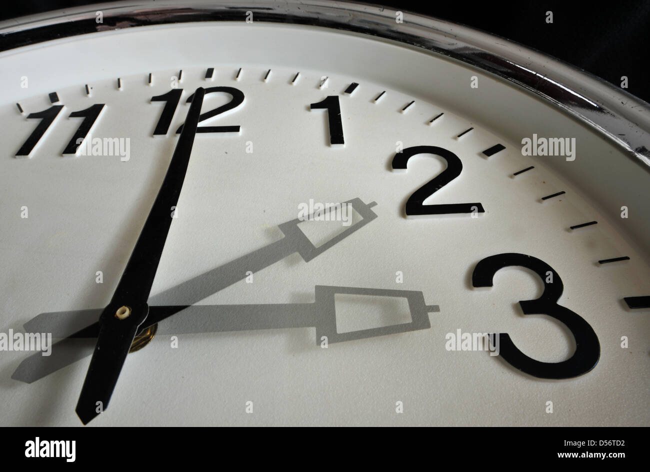 A multiple exposure photograph of a clock face in Erfurt, Germany, 24 ...