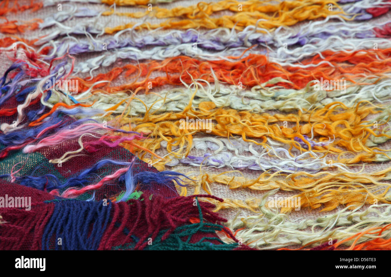 wires and strings of a wool sweater for sale at the market Stock Photo ...