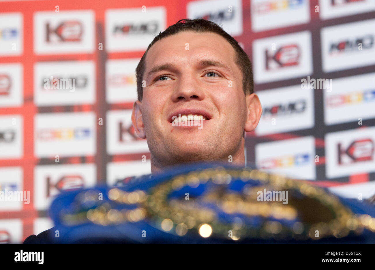 Polish contender Albert Sosnowski poses during a press conference at ...