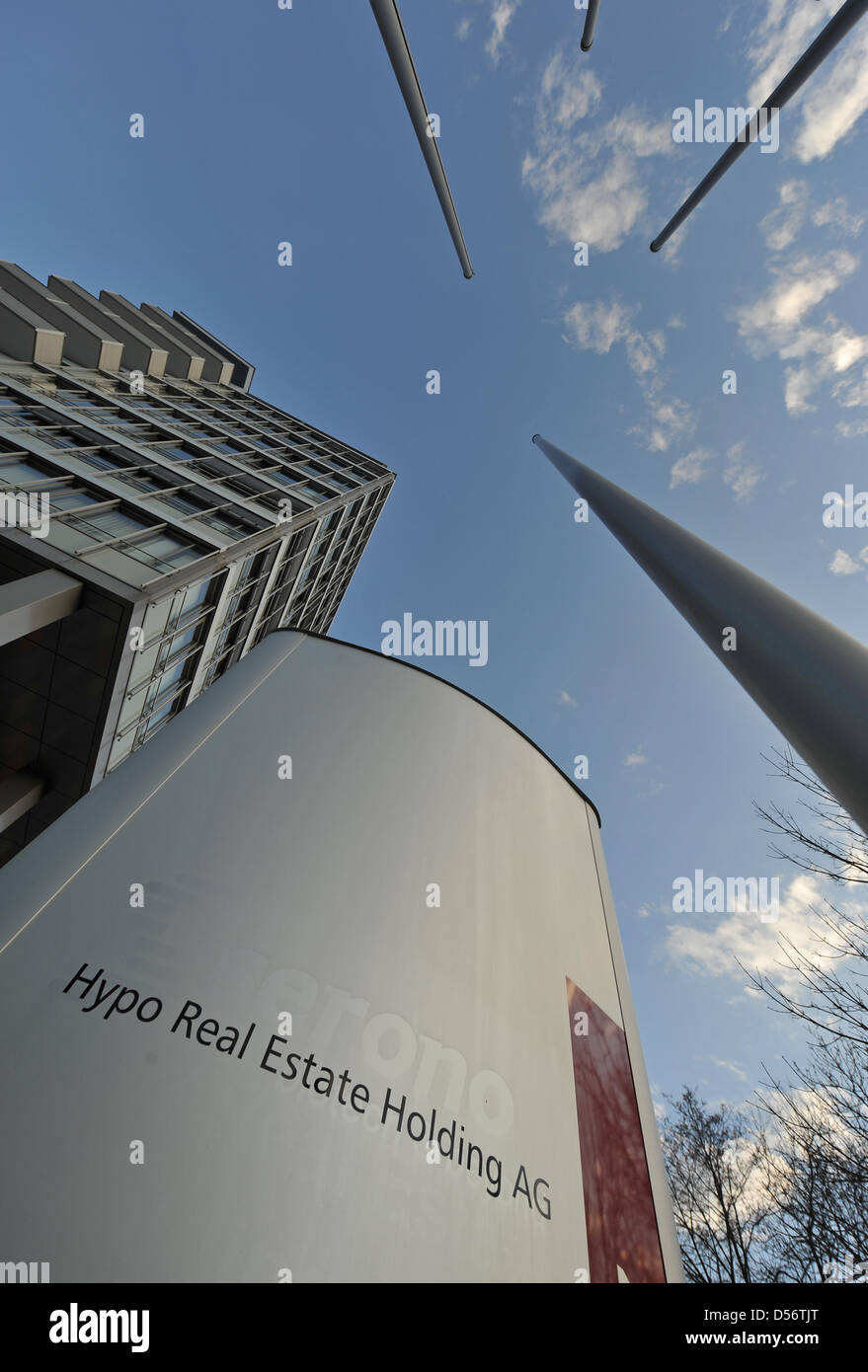Exterior view on the headquarters of Hypo real estate (HRE) in ...